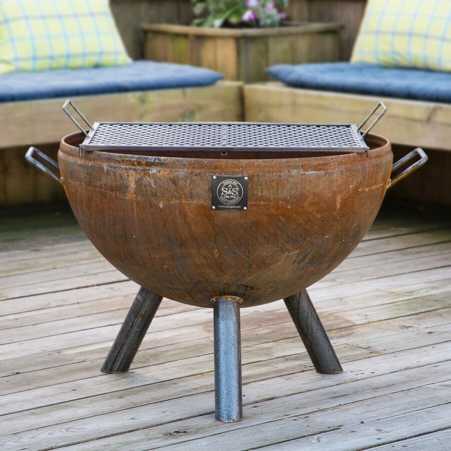 30” Hemisphere Fire Pit on Legs - Custom Fire Pits | Unique Fire Pits ...