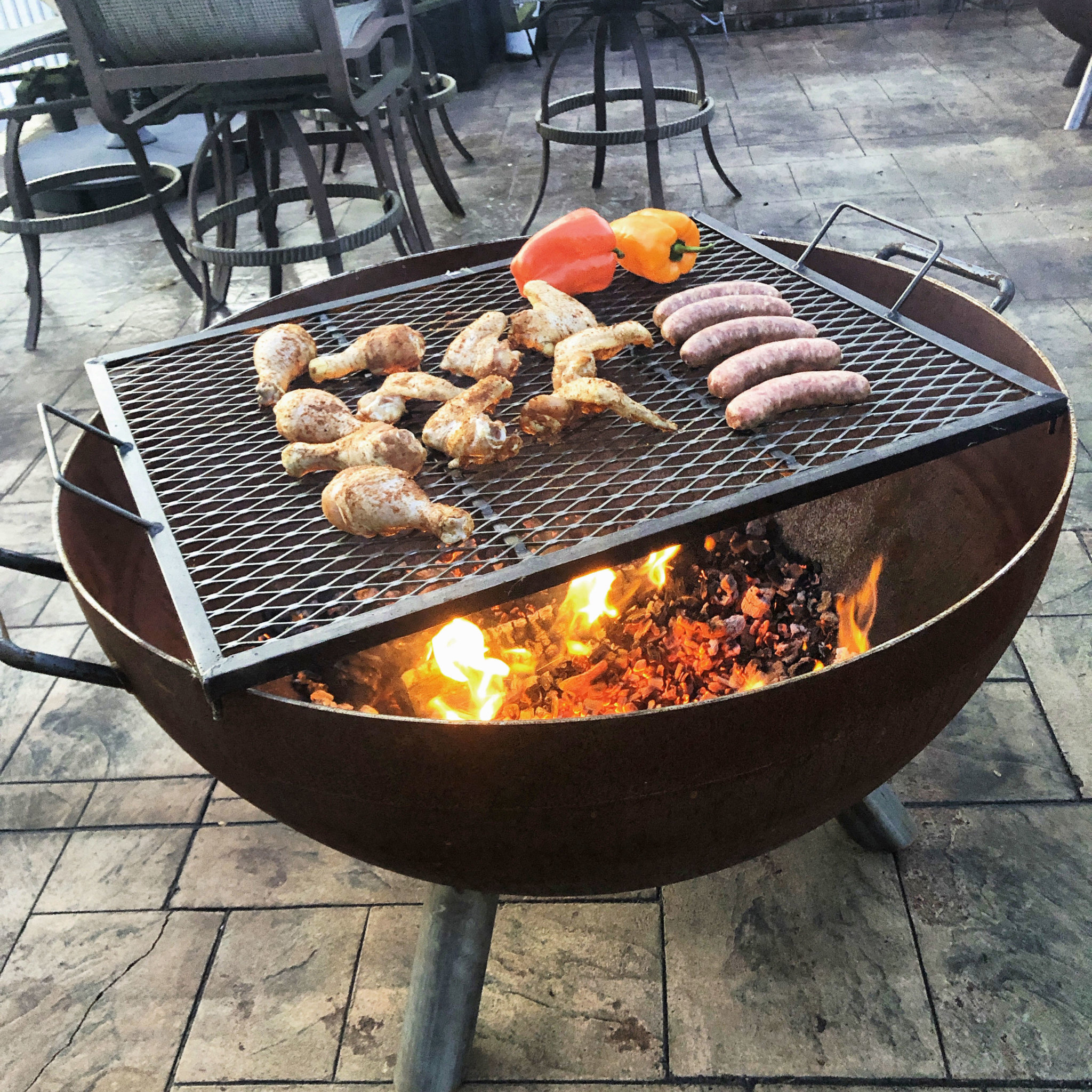 Heavy Duty Handcrafted Cooking Grate For 42″ Fire Pit – Custom Fire ...