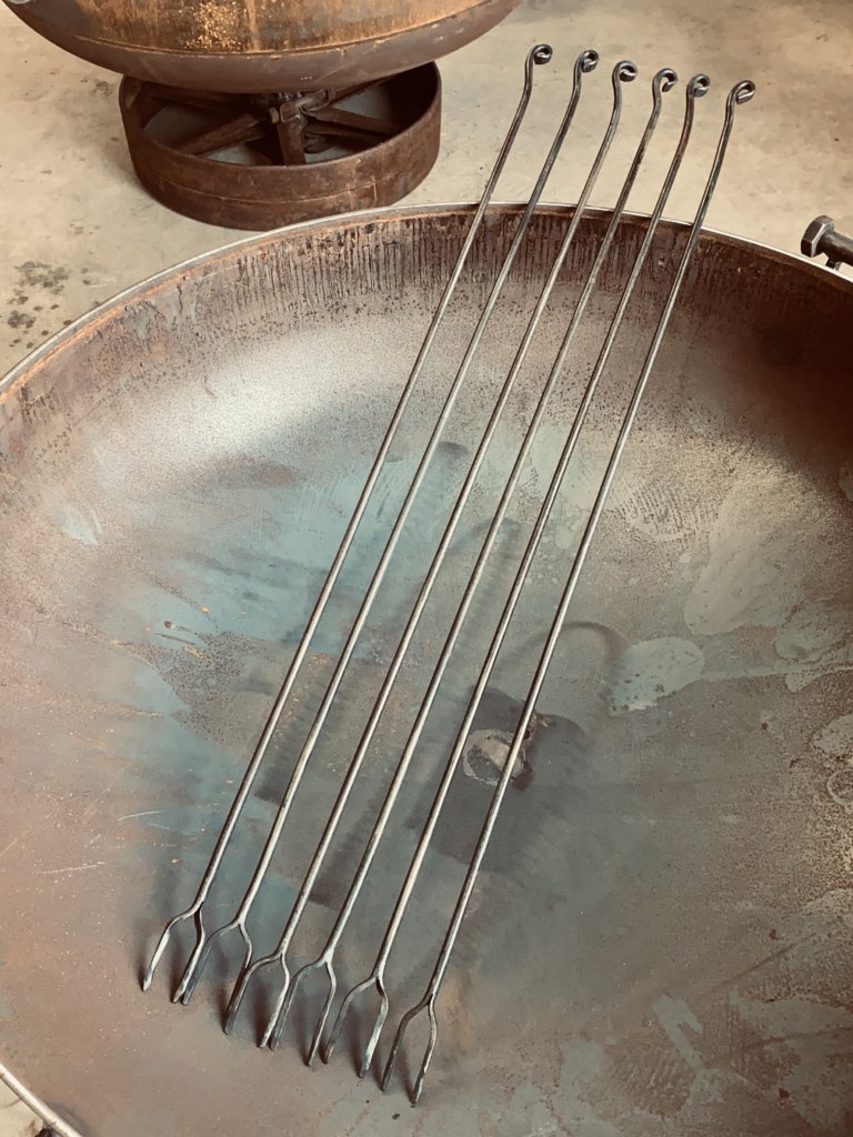 Set of 2 Handcrafted Marshmallow and Hot Dog Forks | Custom Fire Pits ...