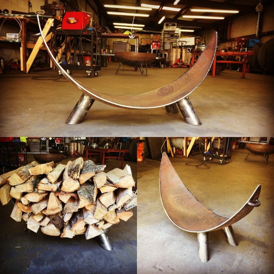 Handmade Steel Firewood Racks – Custom Fire Pits | Unique Fire Pits ...