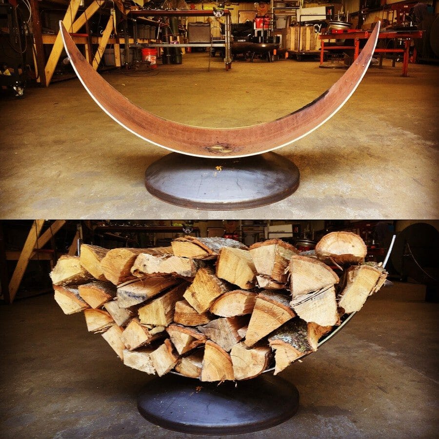 Handmade Steel Firewood Racks – Custom Fire Pits | Unique Fire Pits ...