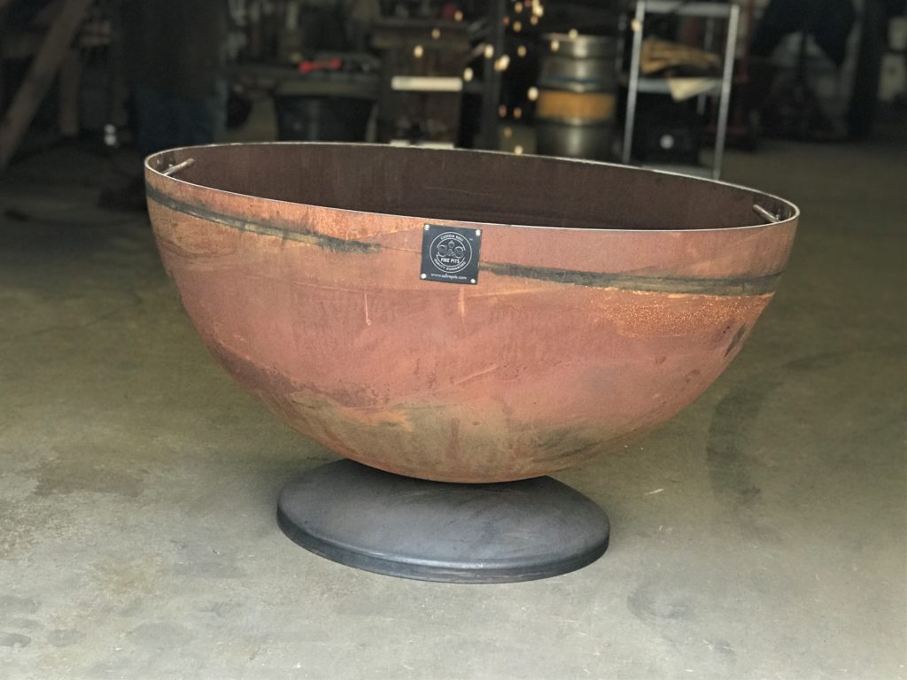 41” Hemisphere Fire Pit on Flanged Base