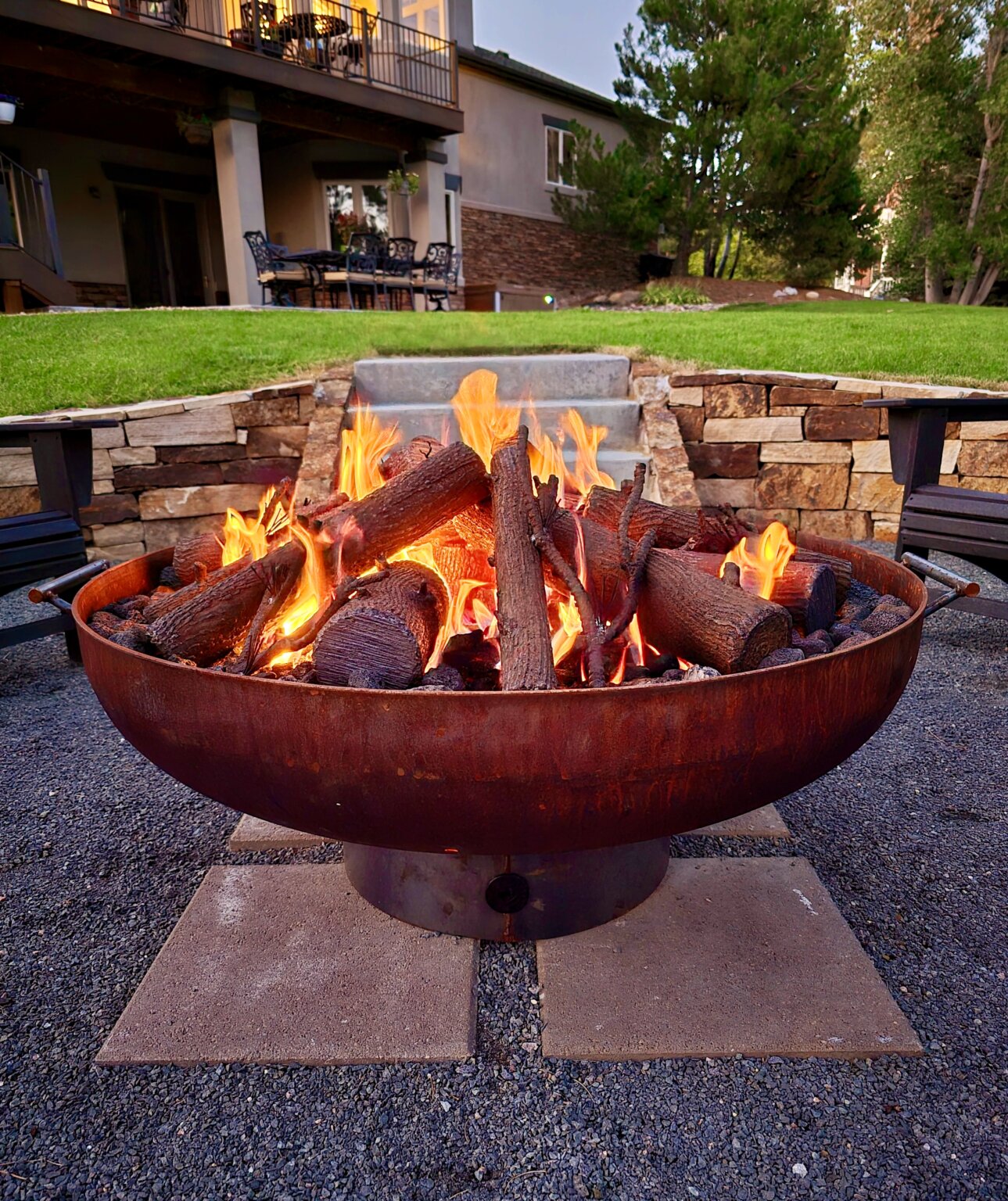 42" Custom Steel Gas Log Set