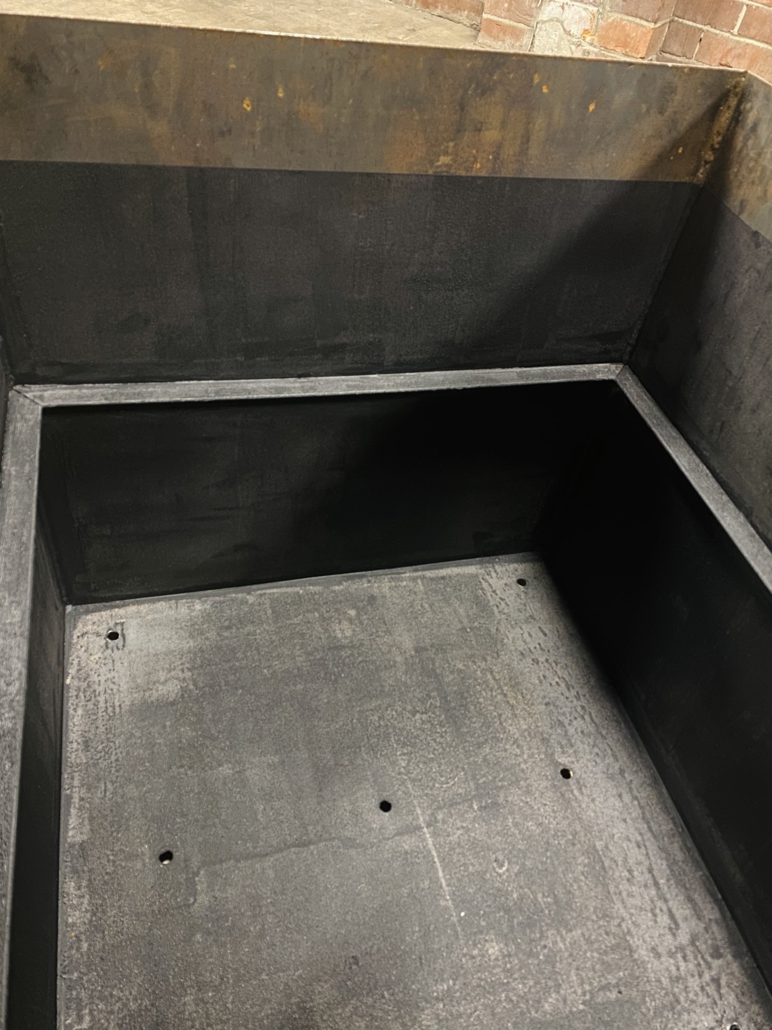 Corten Steel Planter Box 16x16x16 With Shelf