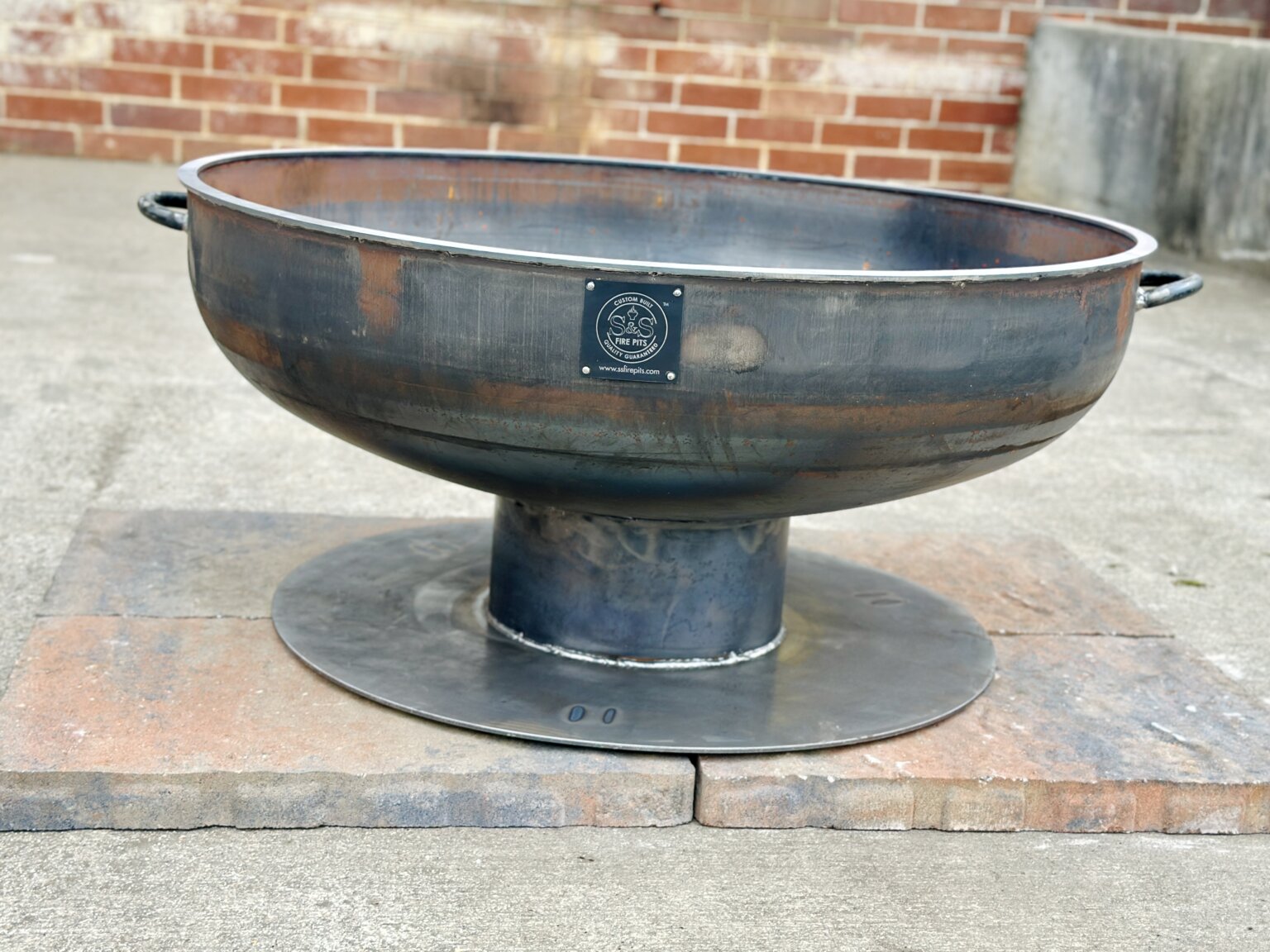 36” Elliptical “One Off” Fire Pit on Ring Base – Custom Fire Pits ...