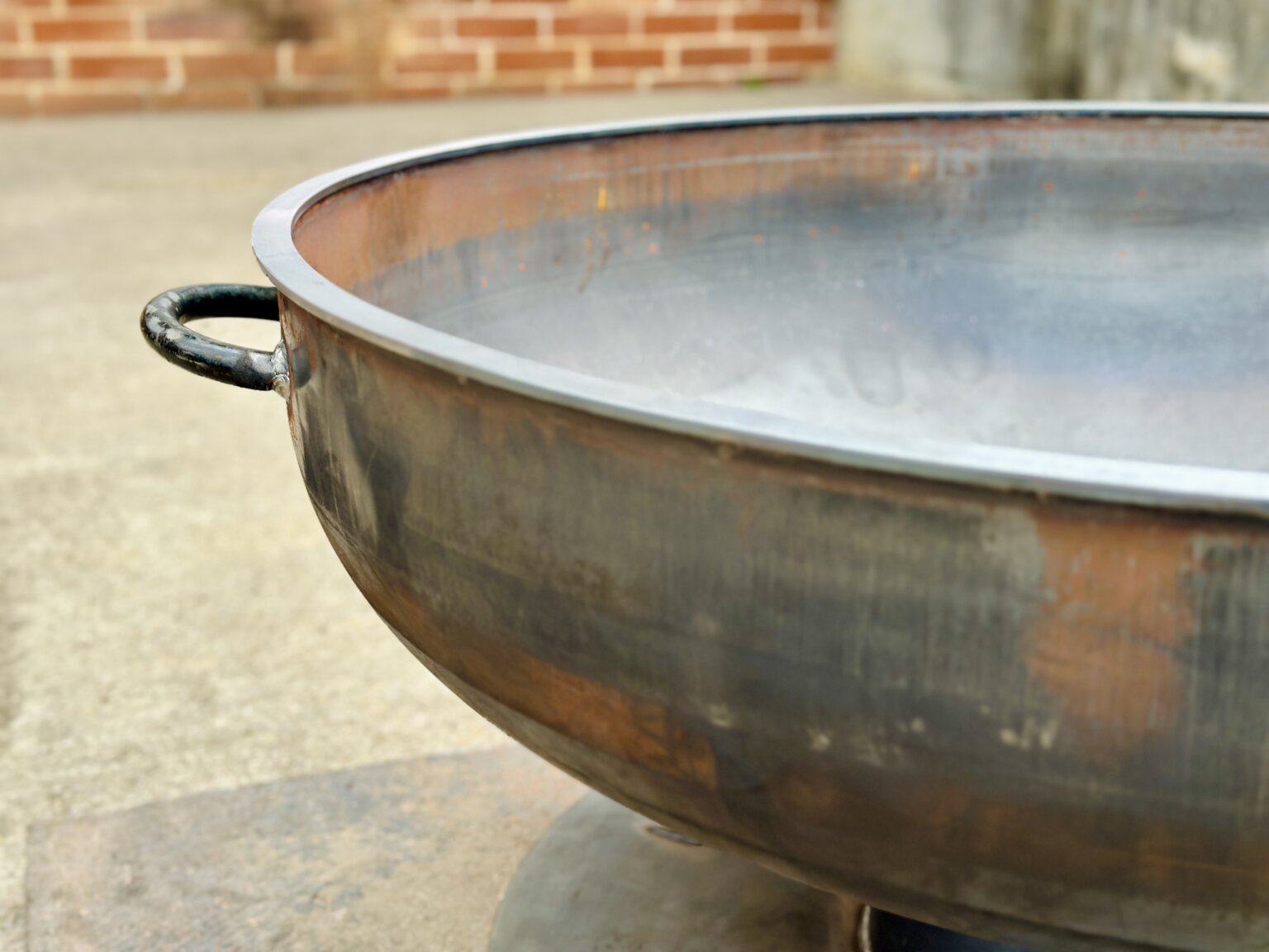 36” Elliptical “One Off” Fire Pit on Ring Base – Custom Fire Pits ...