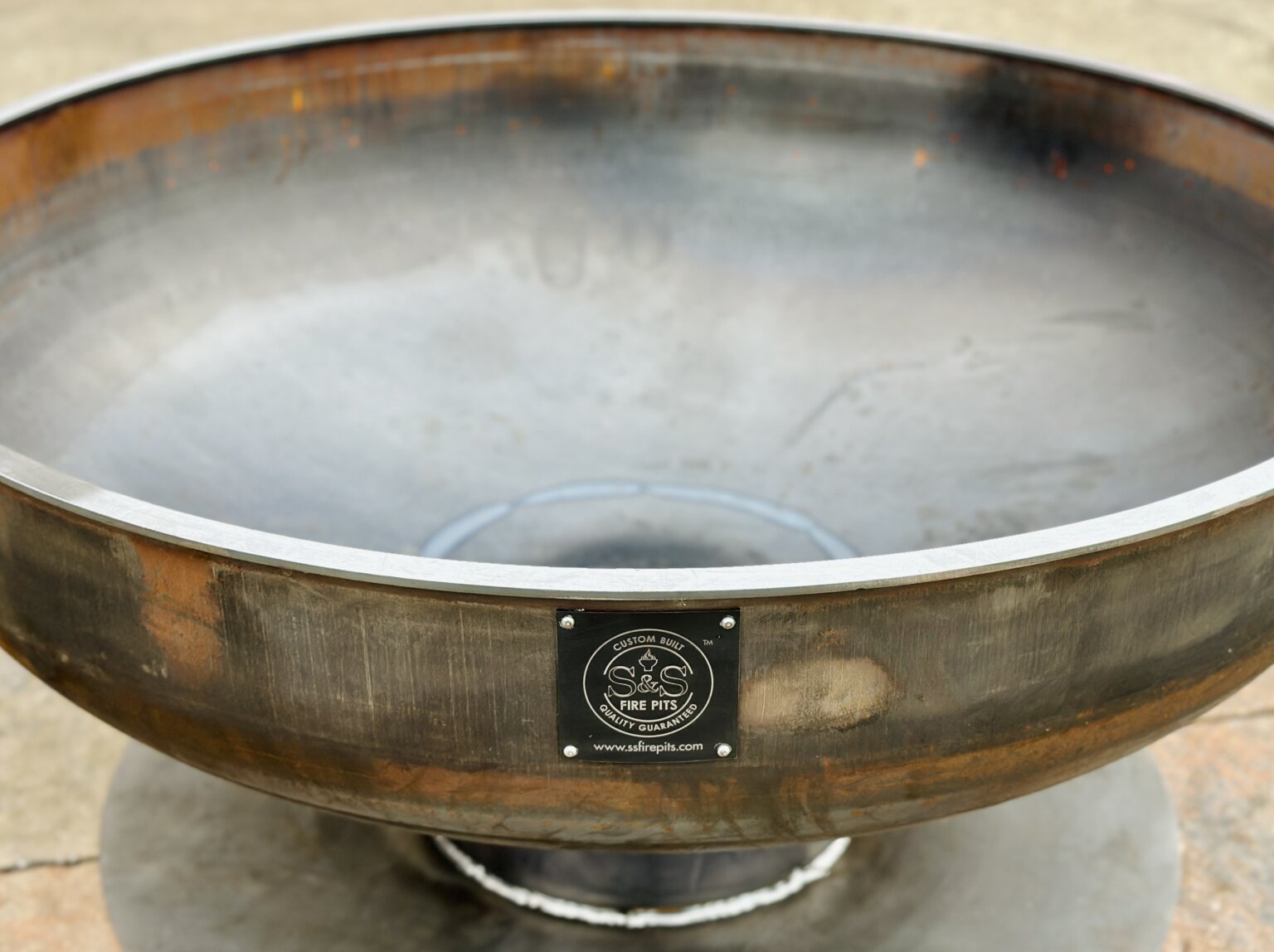 36” Elliptical “One Off” Fire Pit on Ring Base – Custom Fire Pits ...