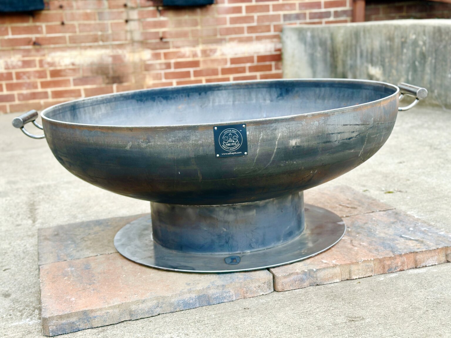 42” Elliptical “One Off” Fire Pit on Ring Base – Custom Fire Pits ...